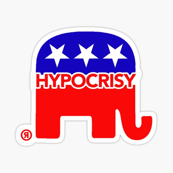 "Republican Hypocrisy Elephant 2.0" Sticker for Sale by Thelittlelord ...
