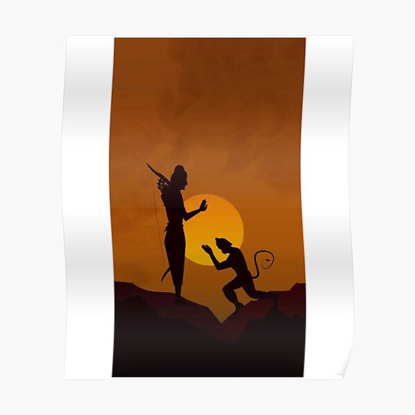 "Ram and Hanuman " Poster for Sale by RunApparel | Redbubble