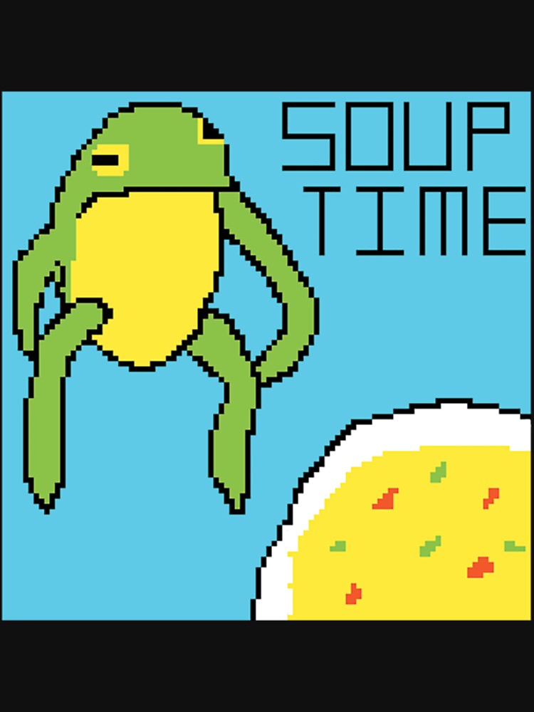 "Soup Time Meme Frog Pixel Art" Essential T-Shirt for Sale by cheerymid ...