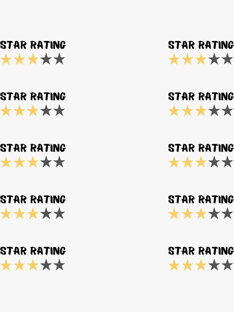 "Three star rating sticker pack for book reviews" Sticker for Sale by ...