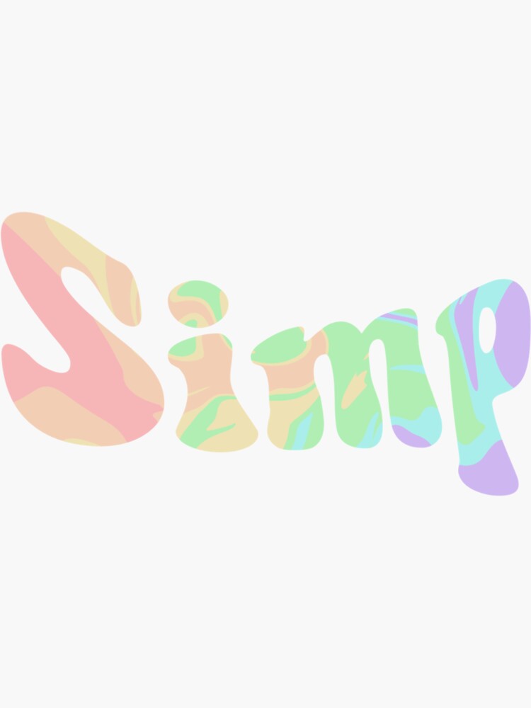 "Simp" Sticker for Sale by KylaBradtke | Redbubble