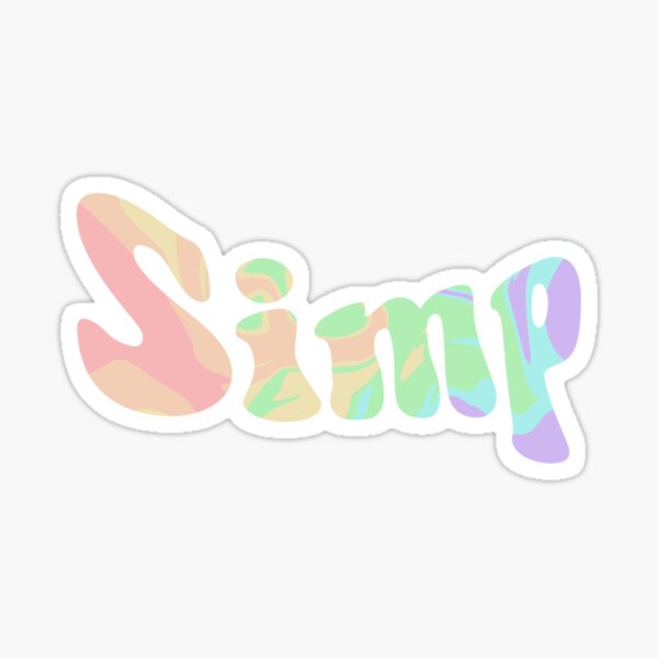 "Simp" Sticker for Sale by KylaBradtke | Redbubble