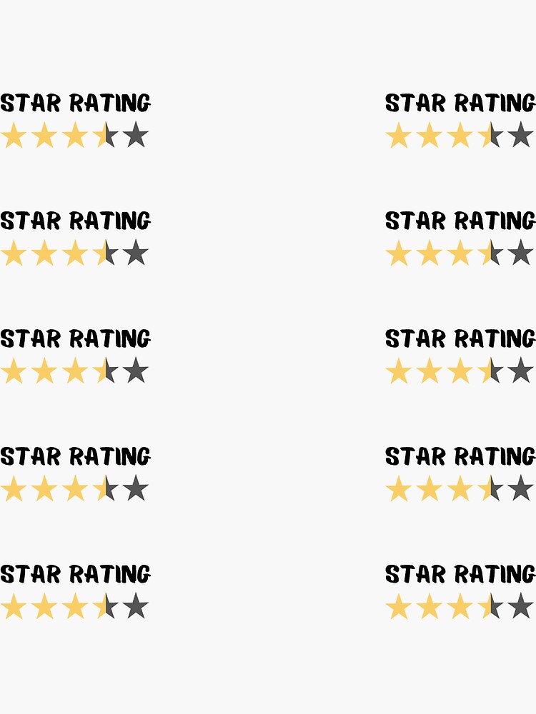 "Three-and-a-half star rating sticker pack for book reviews" Sticker ...