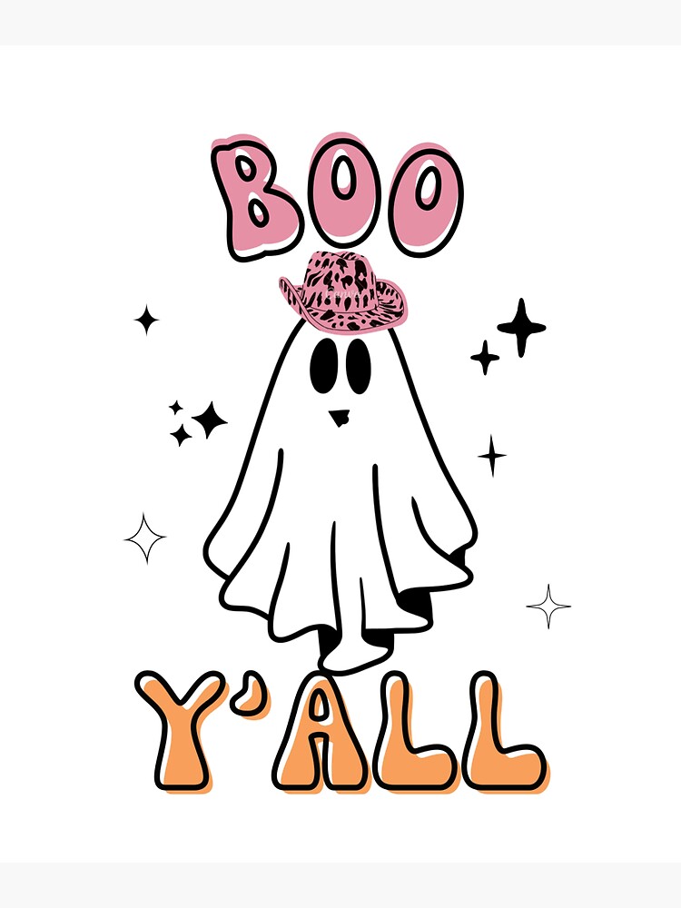 "Boo Y’all Country Western Spooky Funny Halloween " Sticker for Sale by ...