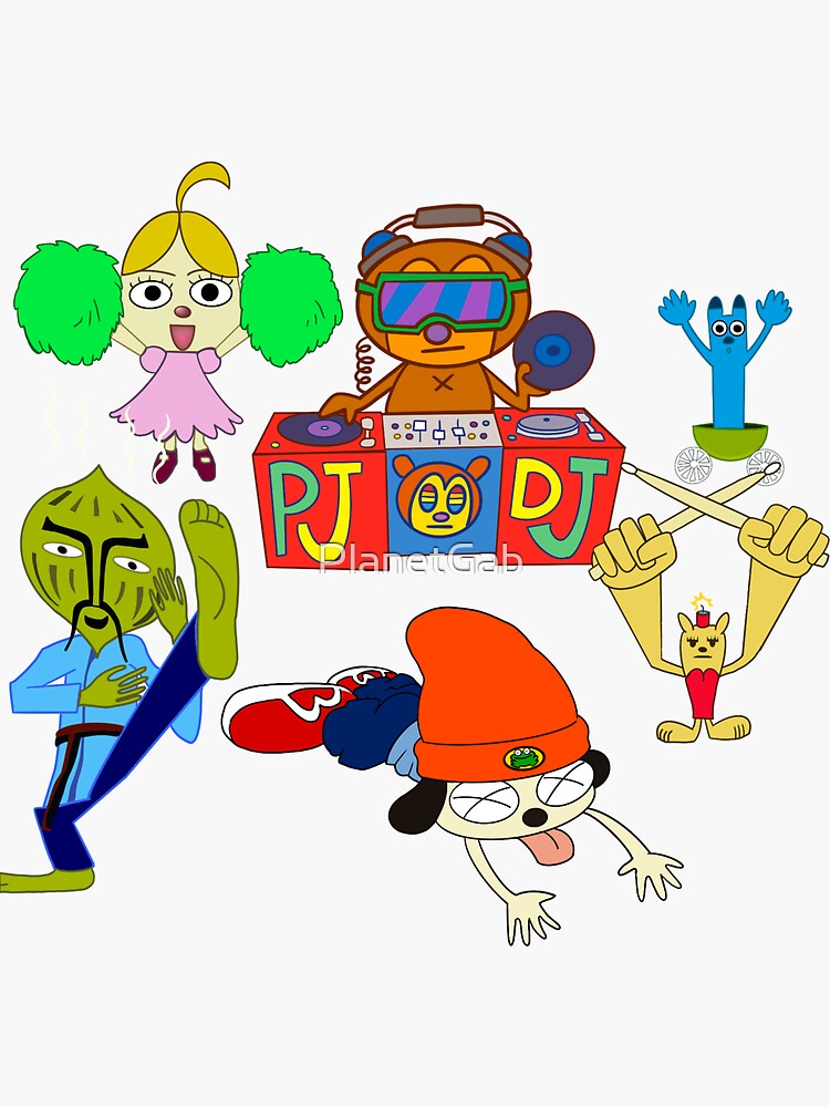 "Parappa and friends" Sticker for Sale by PlanetGab | Redbubble