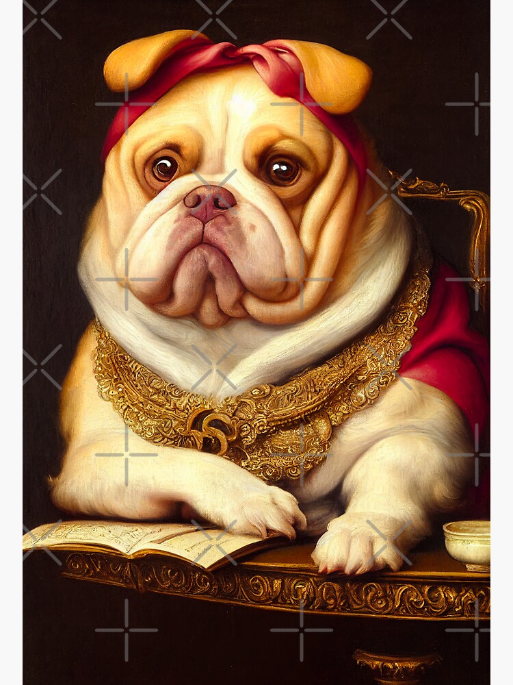 "Bulldog reading a book" Sticker for Sale by ladarkepoque | Redbubble