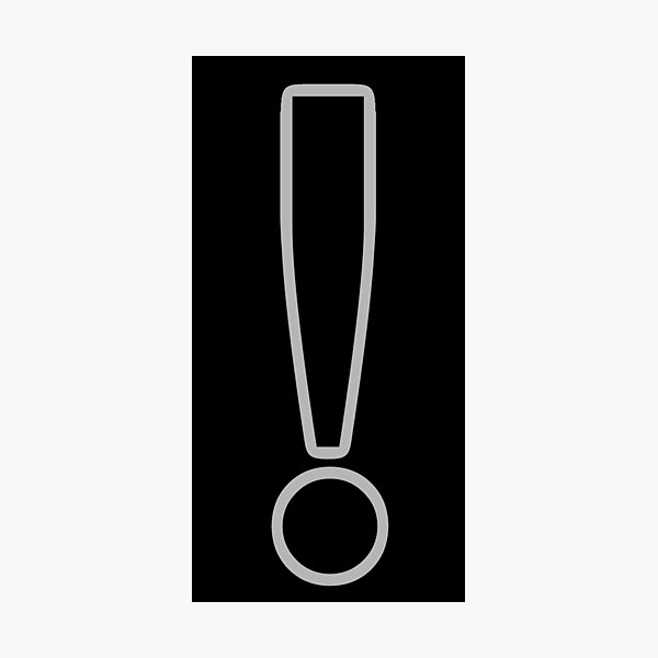 Exclamation Mark Wall Art | Redbubble