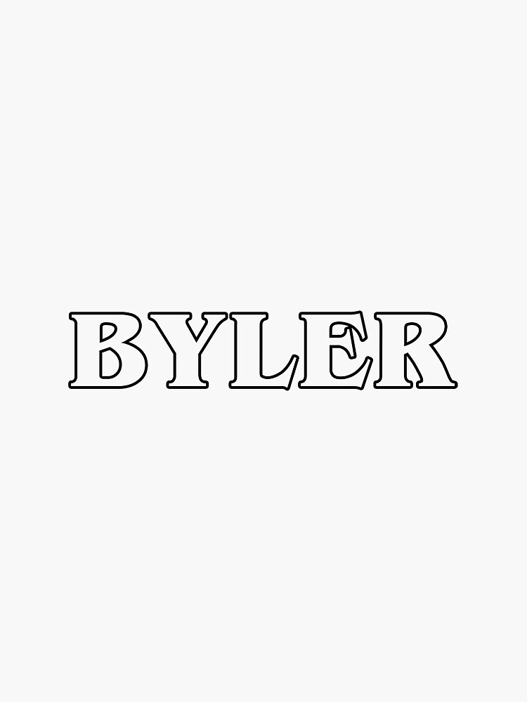 "byler" Sticker for Sale by eilosu | Redbubble