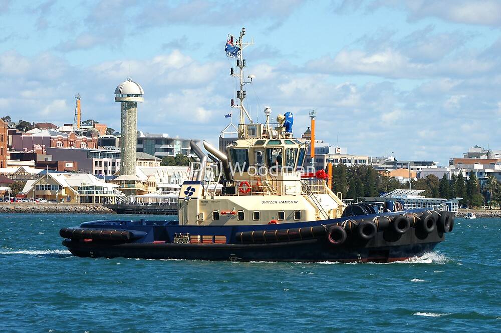 "Newcastle Harbour - Switzer Hamilton Tug Boat" by Phil Woodman | Redbubble