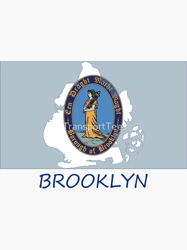 "Brooklyn Flag Map" Sticker for Sale by TransportTees | Redbubble