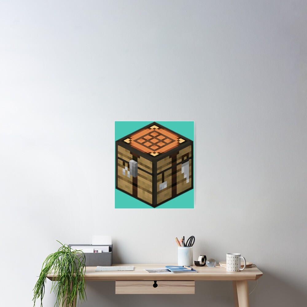 "Minecraft Crafting Chest Cursed Meme" Poster for Sale by BernieGrant ...