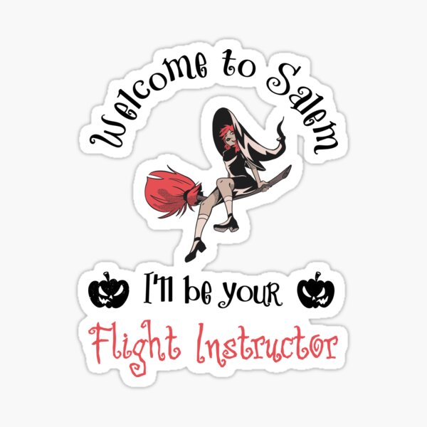 "Flight Instructor Witch" Sticker for Sale by chrisomatico | Redbubble