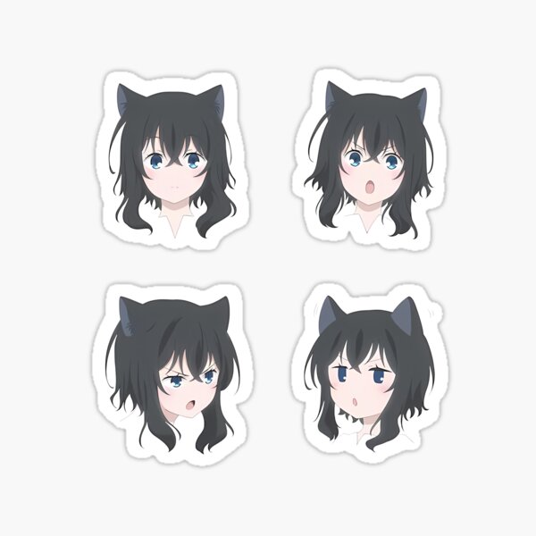 "Fran Sticker Pack, Funny Cute Face, Reincarnated as a Sword" Sticker ...