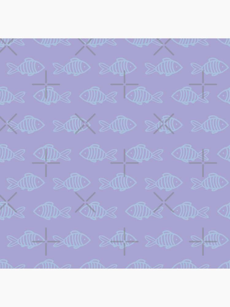 "Cute fish pattern in lilac" Sticker for Sale by Anne-Leue | Redbubble
