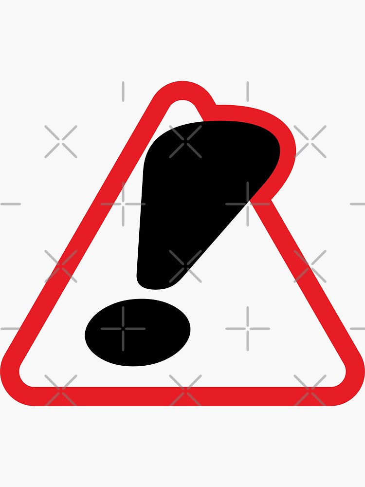 "Attention Funny Sign" Sticker for Sale by TheMikis | Redbubble