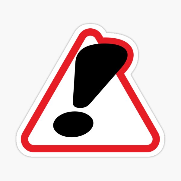 "Attention Funny Sign" Sticker for Sale by TheMikis | Redbubble