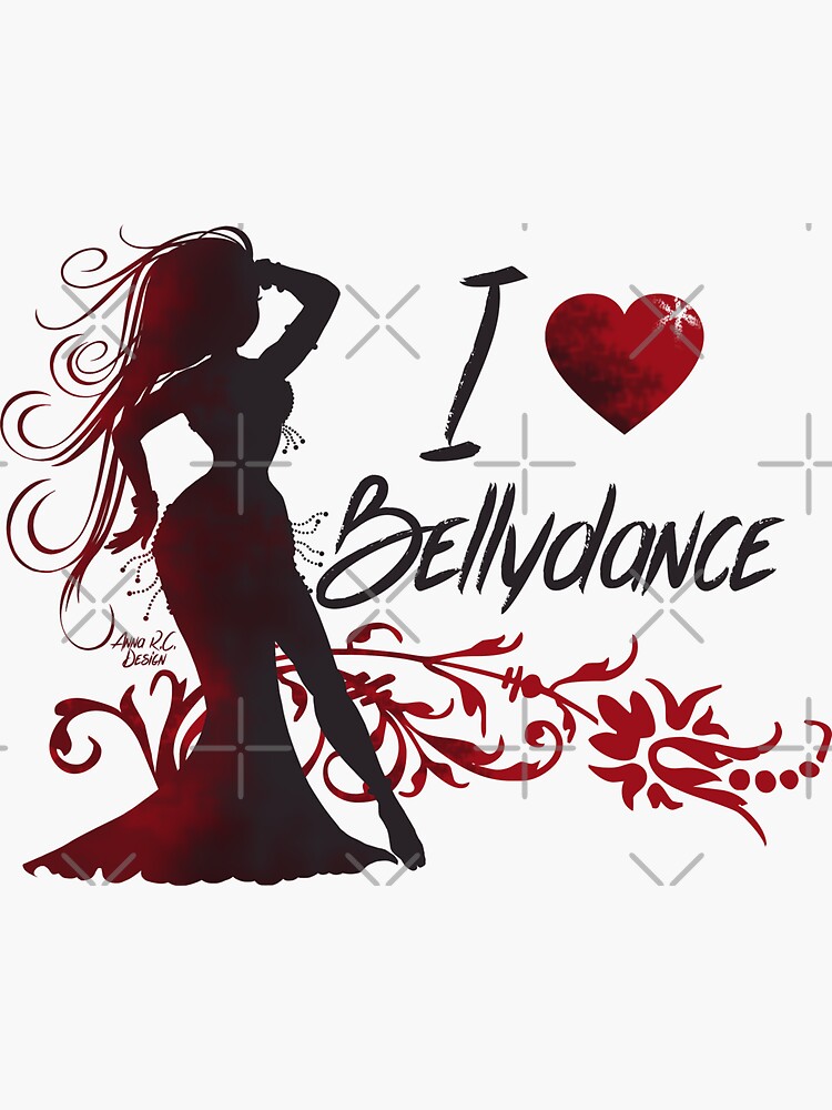 "Bellydancer Silhouette" Sticker by annjia | Redbubble