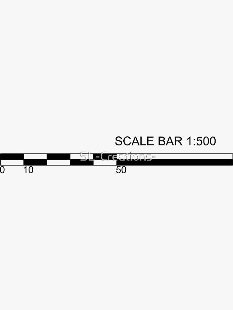 "Copy of 1 500 Scale bar sticker for architectural Drawing" Sticker for ...