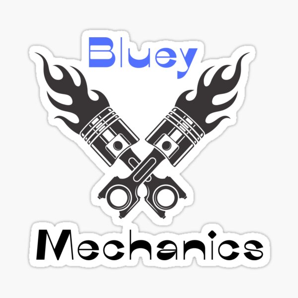 "Bluey Mechanics" Sticker for Sale by RABDesigner | Redbubble