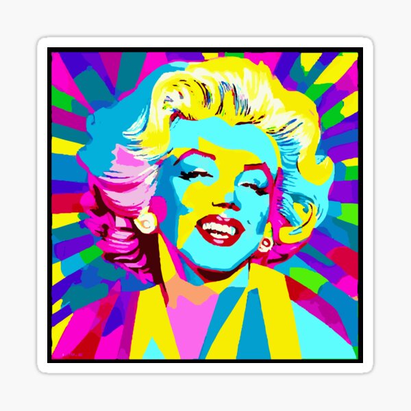 "Marilyn Monroe" Sticker for Sale by CreepyMurphy | Redbubble