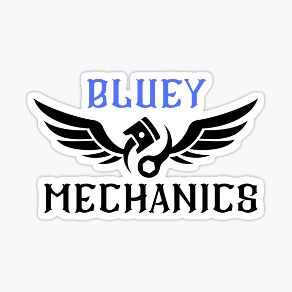 "Bluey Mechanics" Sticker for Sale by RABDesigner | Redbubble