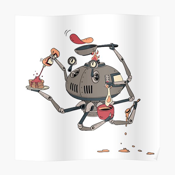 "Pancake-bot" Poster for Sale by VictoriaHamre | Redbubble
