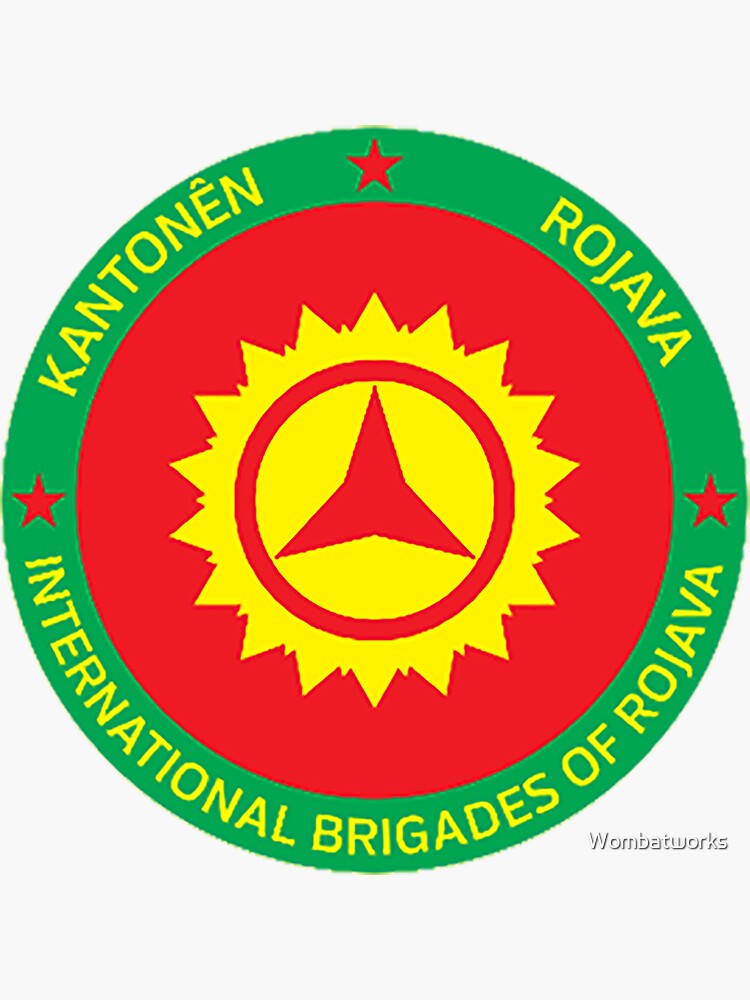 "International Brigades of Rojava" Sticker for Sale by Wombatworks ...
