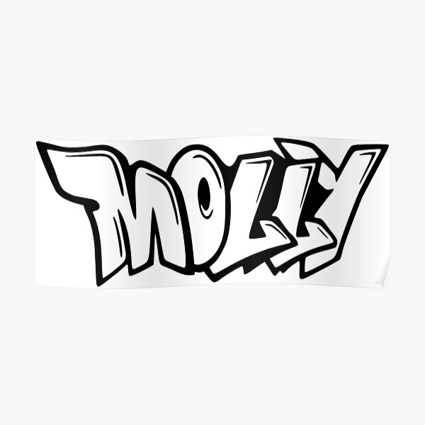 "Molly - Graffiti Name Design" Poster for Sale by NameThatShirt | Redbubble