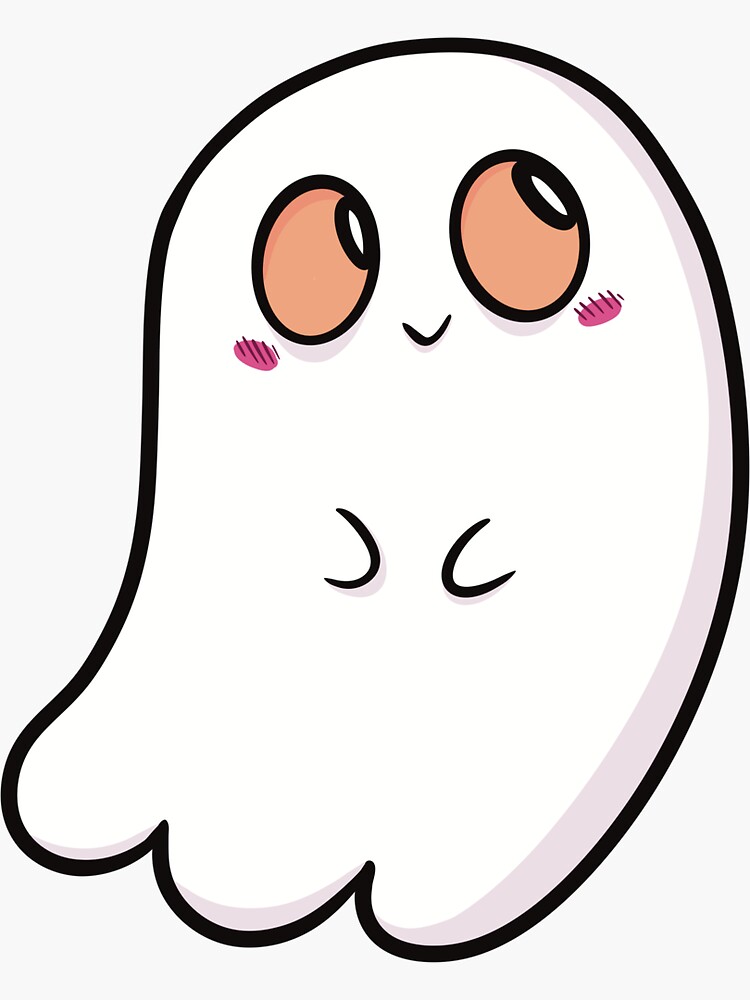 "Shy Ghost" Sticker for Sale by StasiaWard | Redbubble