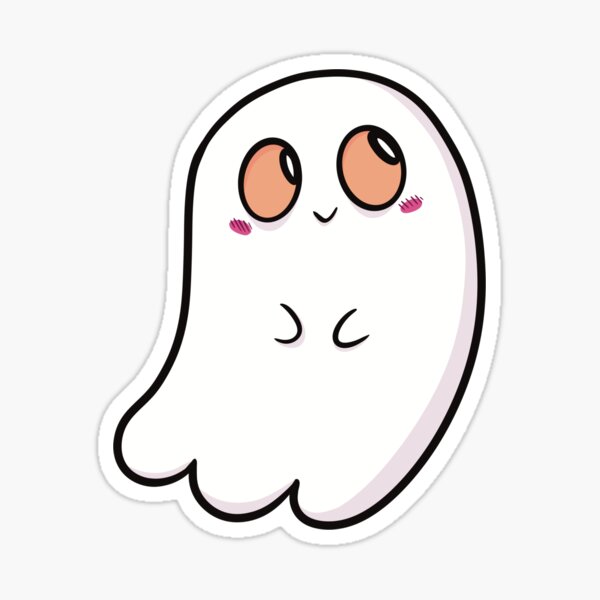 "Shy Ghost" Sticker for Sale by StasiaWard | Redbubble