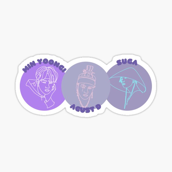 "Min Yoongi: Personas" Sticker for Sale by pinkmicrophone | Redbubble