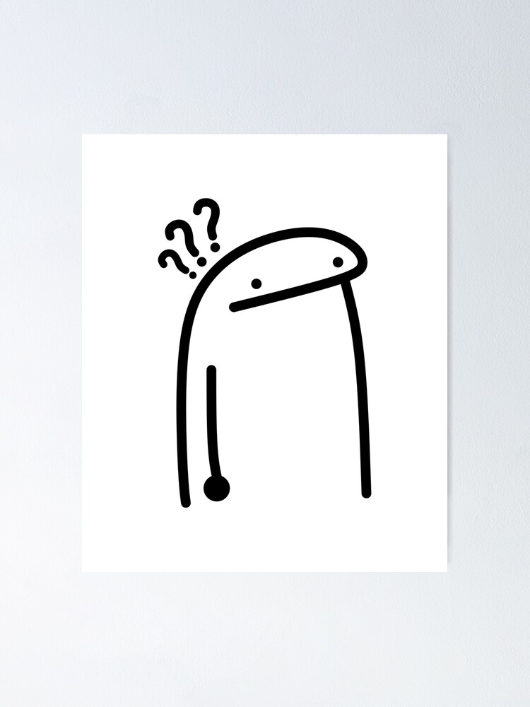 Póster «Flork confundido meme pegatinas» de ChStockOfficial | Redbubble