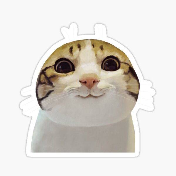 "Smiling Cat Meme" Sticker for Sale by Mashz | Redbubble