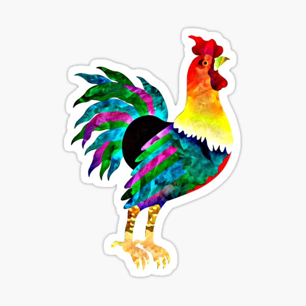 "Nite Bright Rooster" Sticker for Sale by DesertDesign02 | Redbubble