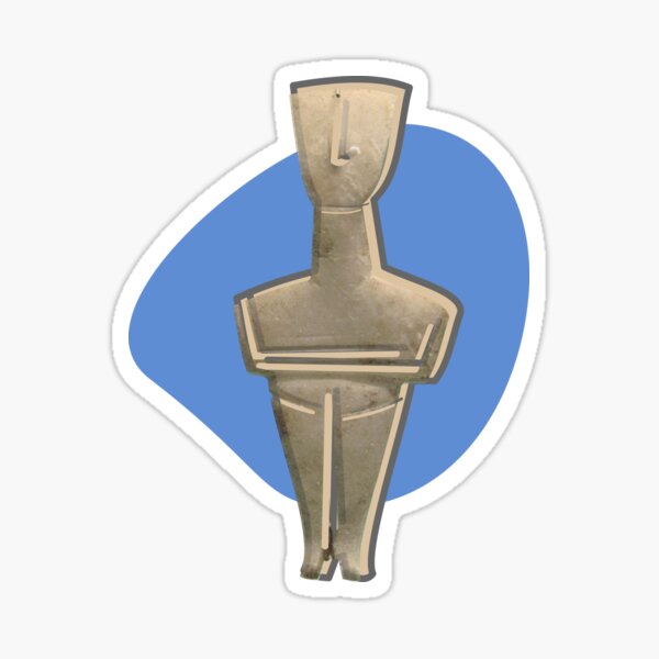 "Cycladic idol FAF type" Sticker for Sale by DigDeepDesigns | Redbubble