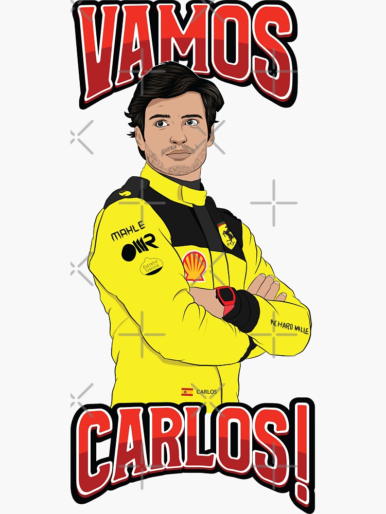 Sticker « Vamos Carlos Scuderia Ferrari Pilote de F1 Carlos Sainz ...