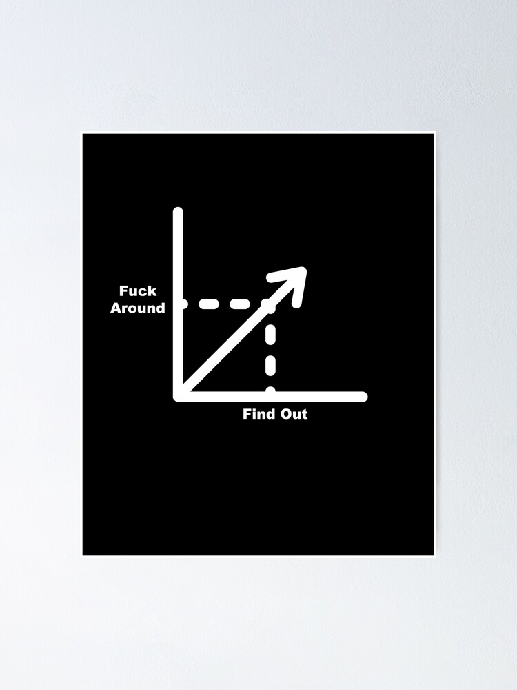 "Fuck Around Find Out Chart Meme Shirt" Poster for Sale by dgavisuals ...