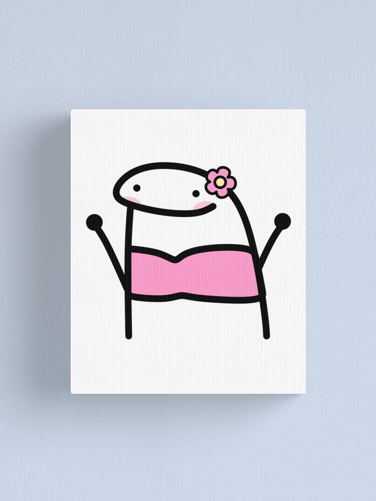 "Happy Flork celebrate meme stickers " Canvas Print for Sale by ...