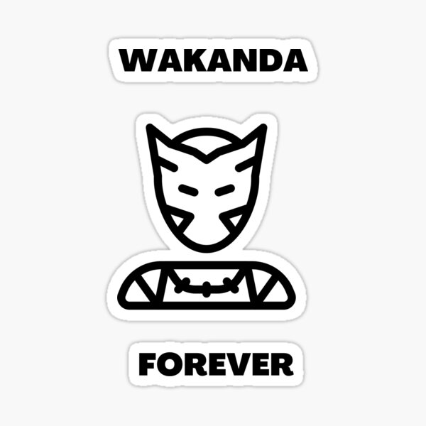 "BLACK PANTER: WAKANDA FOREVER" Sticker for Sale by Free-Prisoner ...