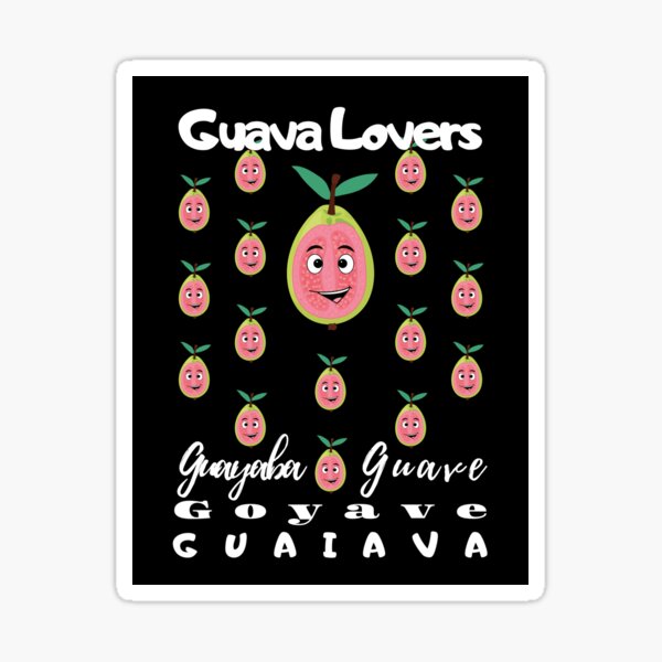 "Guava lovers, guayaba, guave, goyave, guaiava, tropical fruit" Sticker ...