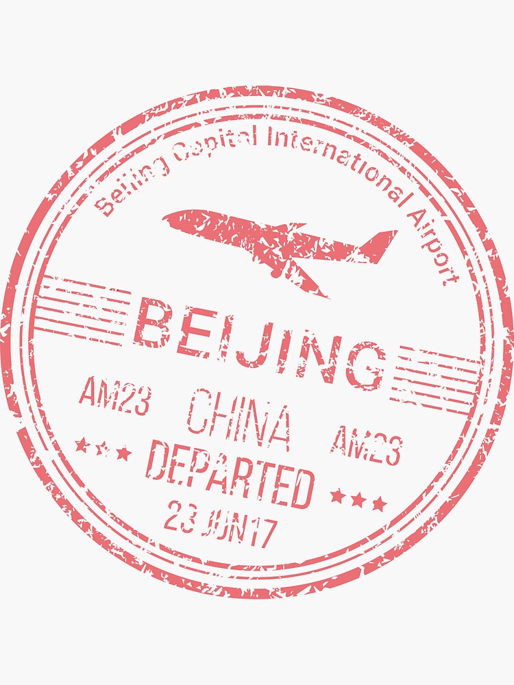 "China, Beijing - Passport Stamp" Sticker for Sale by Sejmen | Redbubble