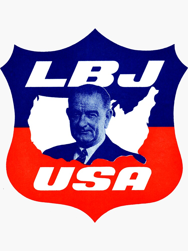 "1964 LBJ for the USA Shield" Sticker by historicimage | Redbubble