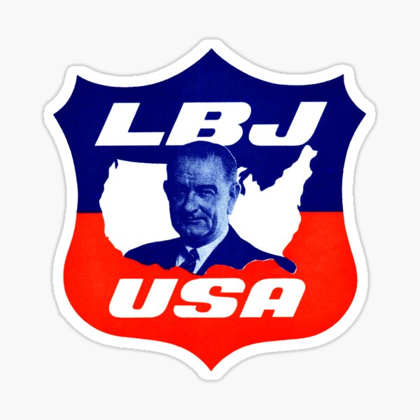 "1964 LBJ for the USA Shield" Sticker by historicimage | Redbubble