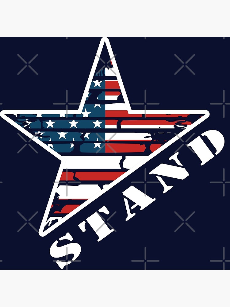 "Distressed American Flag Grunge Star, Stand" Poster for Sale by ...