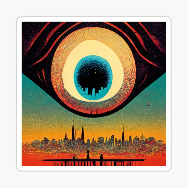 "Always watching" Sticker for Sale by OverDon-Prints | Redbubble