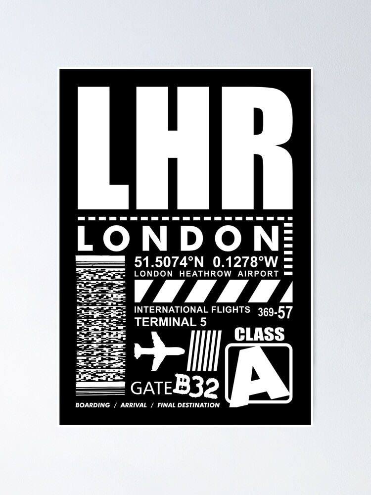 "London Heathrow Airport LHR" Poster for Sale by Alma-Studio | Redbubble