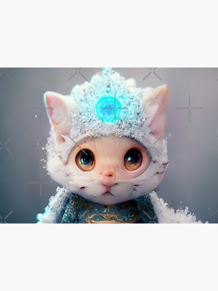 "Cute Snow Queen Cat " Sticker for Sale by petshelter | Redbubble