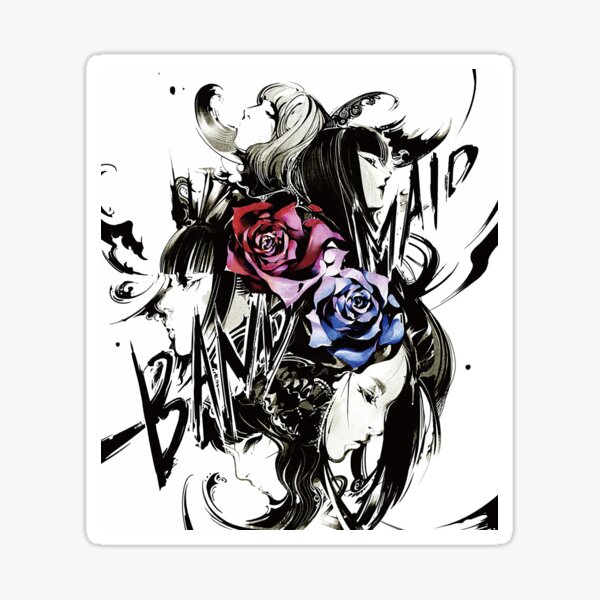 "band maid logo " Sticker for Sale by Hoodahce | Redbubble