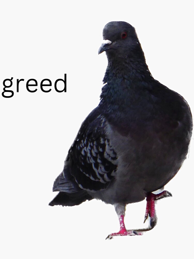 "greed" Sticker for Sale by BeeOfThePeople | Redbubble