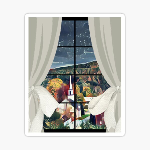 "looking out the window" Sticker for Sale by mandusha | Redbubble